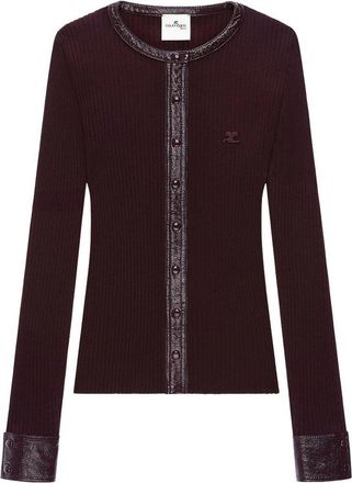 Courr&egrave;ges Cardigan - Bordeaux