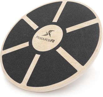 ProSourceFit ProsourceFit Wooden Balance Board Non-Slip Wobble Core Trainer 15.75in (39.5cm) Diameter with 360 Rotation for Stability Training, Full Body Exercises