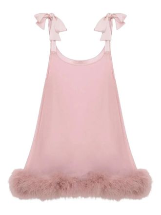 Gilda & Pearl nuisette Brief Encounter bord&eacute;e de plumes - Rose