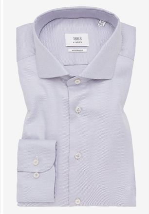 Eterna Baumwollhemd mit Struktur in Vollzwirn-Qualität, Modern Fit in