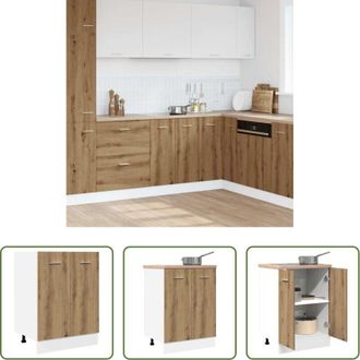 vidaXL vidaXL Rangement cuisine - Meuble bas Lyon Ch&ecirc;ne artisanal 60 x 46 x 81,5 cm Bois ding&eacute;nierie