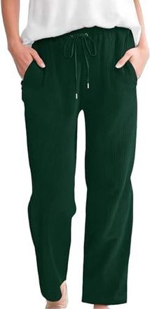 Generico Pantalon de sport pour femme, taille haute, pantalon de surv&ecirc;tement Curvy Jambe Large Athl&eacute;tique Pantalon avec Poches D&eacute;contract&eacute; Sport Confortable Pa