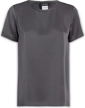 Max Mara Femme, Tops, Gris, Taille: 34 FR T-shirt Décontracté en Coton pour Femmes