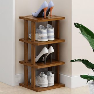 Generic Schmales Schuhregal aus Bambus, Platzsparendes DIY-Schuhregale for Den Boden, Schuhst&auml;nder for Eingangsbereich, Wohnzimmer, Schlafzimmer und Balkon