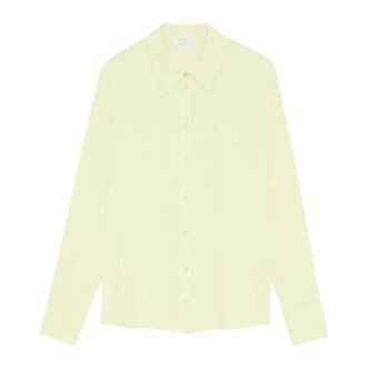 Patrizia Pepe Cr&ecirc;pe Shirt mit klassischem Kragen und Knopfleiste - - Blouses & Shirts - Damen - Beige - XS