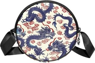 Generic Sac &agrave; bandouli&egrave;re rond pour femme, petit sac &agrave; bandouli&egrave;re avec fermeture &eacute;clair, bretelles r&eacute;glables, sac &agrave; main rond d&eacute;contract&eacute; pour femmes et fill