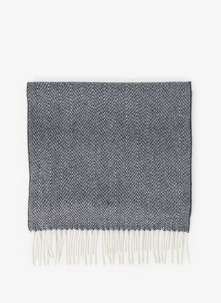 GANT Echarpe &agrave; chevrons et franges en laine m&eacute;rinos