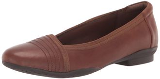 Clarks Damen Sara Erin Ballerinas, Hellbraunes Leder, 40 EU