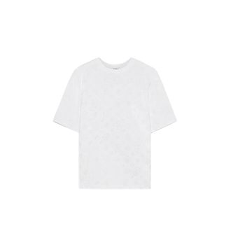 Casablanca Homme, Tops, Blanc, Taille: XS T-shirt oversize Applique Monogram