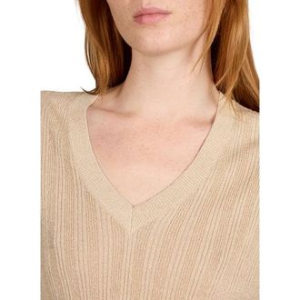 Vila Pull col V en maille iris&eacute;e
