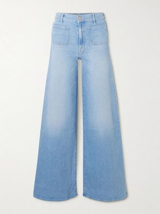 Mother The Patch Pocket Undercover Sneak Hoch Sitzende Jeans Mit Weitem Bein - Blau