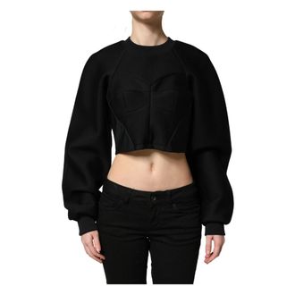 Philosophy di Lorenzo Serafini Cropped Zipperback Sweatshirt Sweater - - Sweatshirts & Hoodies - Damen - Schwarzk - 3XS