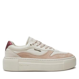 Calvin Klein Sneakers Calvin Klein Ff Cupsole Lace Up W/Ml Mix M HW0HW02125 Beige