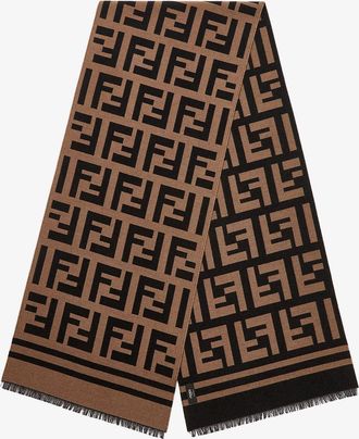 Fendi Wool and silk FF scarf - FENDI - gender_Woman
