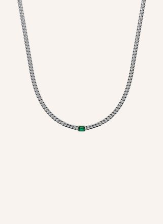 VEYNOU Veynou Halskette Eden Oasis Aus 14 Karat Wei&szlig;gold Und 1,50ct. Smaragd silber