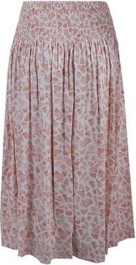 Marc Aurel Jupe midi &agrave; motif rose, Rose violet., 34