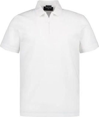 Strellson Herren Zip-Polo wei&szlig;