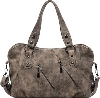 Generic Kexpery Sac &agrave; Main Femme en Faux Su&egrave;de Grande Capacit&eacute; avec Fermeture &Eacute;clair et Anse Haute Sac Port&eacute; Main