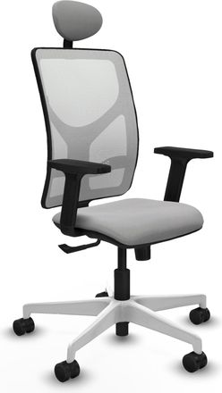 Piqueras y Crespo Computerstuhl mit 2D-Armlehnen, h&ouml;henverstellbarer Lendenwirbelst&uuml;tze und festem Kopfteil, ausgestattet mit Sincro 3 Positionen und Schneideschaum, We