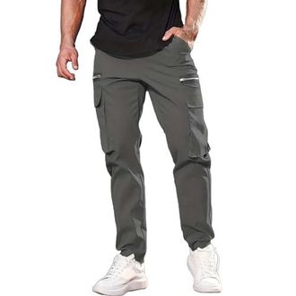 Generic Pantalon cargo pour homme - Jogging pour homme - Pantalon de surv&ecirc;tement l&eacute;ger - Pantalon de sport - Pantalon de surv&ecirc;tement d&eacute;contract&eacute; avec plusieur