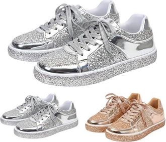 Generic Baskets &agrave; paillettes pour femme - &Eacute;l&eacute;gantes - Chaussures de course &agrave; paillettes - Chaussures de marche de mariage - Chaussures de f&ecirc;te - Chaussures de
