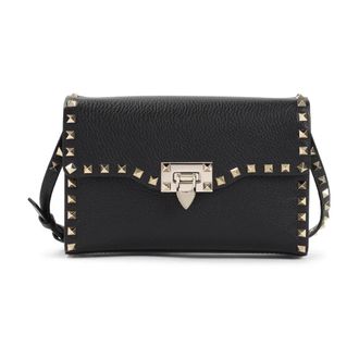 Valentino Garavani Schwarze Ledertasche - - Bags - Damen - Schwarzk - ONE SIZE