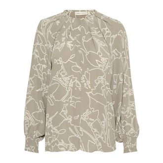 Inwear Chemisier avec lignes de silhouette et manches bouffantes - Femme - Blouses et Chemises - Multicolore - Taille: 46 FR