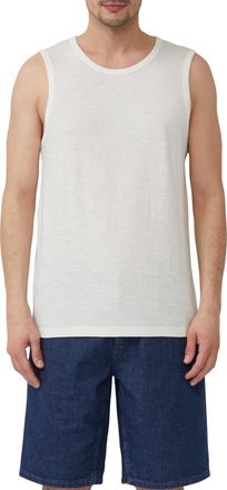 s.Oliver Baumwoll-Tanktop mit Flammgarnstruktur