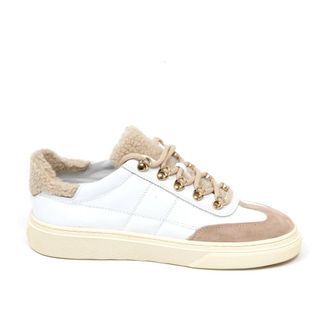 Hogan Ecopel Schuh mit Fellfutter - - Shoes - Damen - Wei&szlig; - 35 1/2 EU