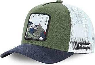 Capslab Naruto Shippuden Kakashi Naruto Olive/Blue Trucker Cap - One-Size