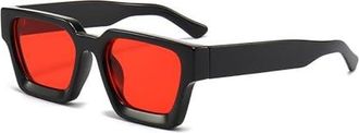 Generic Lunettes De Soleil &Agrave; Monture Carr&eacute;e &Agrave; La For Hommes Et Femmes, Lunettes De Soleil De Sport De Conduite UV400(Red)