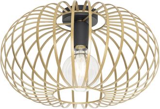 QAZQA Design Smarte Deckenleuchte I Deckenlampe I Lampe I Leuchte Gold I Messing 39 cm inkl. WiFi G95 - Johanna Dimmer I Dimmbar I Wohnzimmer I Schlafzimmer