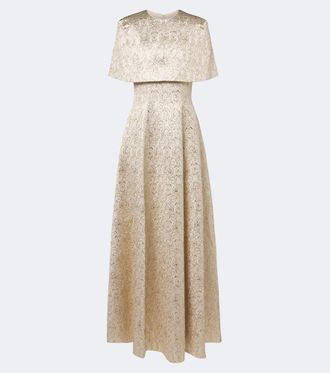 Emilia Wickstead Robe longue Lucretia &agrave; motif jacquard