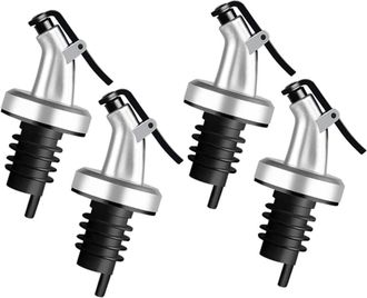 Cabilock 4stücke Ölausgießer Weinausgießer Pp Abs Flaschenausgießer Presse Stopper Düse Für Öl Saft Spirituosen Küche Zubehör