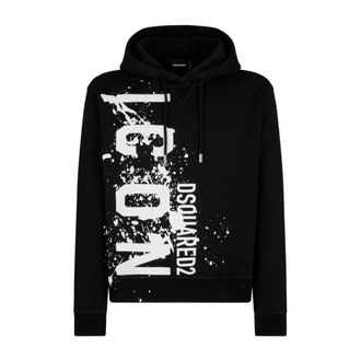 Dsquared2 Icon Splash Cool Fit Hoodie - - Sweatshirts & Hoodies - Herren - Schwarzk - XL
