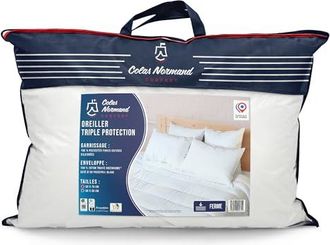 Colas Normand Festes Kissen, 50 x 70 cm, 100% Baumwolle, GreenHome-Behandlung gegen Milben, M&uuml;cken und Bettwanzen