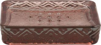 Spirella Seifenschale Steinoptik dekorative Badausstattung Seifenablage Carmina Maße: 11 x 11 x 3 cm - Terracotta, Braun