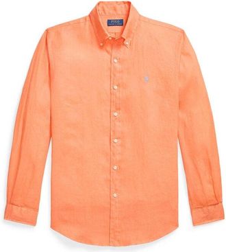 Polo Ralph Lauren Herren Leinenhemd mit Button-down-Kragen