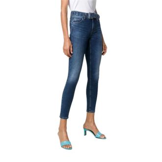 Liu Jo High-Waisted Jeans mit G&uuml;rtel - - Jeans - Damen - Blau - W28