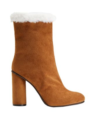 8 by YOOX SPLIT LEATHER ALMOND-TOE ANKLE BOOT