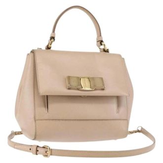 Ferragamo Sac &agrave; main en cuir Pre-owned - Femme - Pre-owned - Beige - Taille: ONE Size
