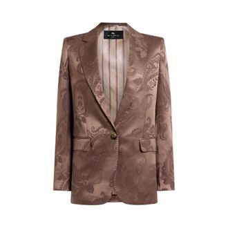 Etro Jacquard-Sakko mit Blumen-Paisley-Motiv - - Jackets - Damen - Braun - XS