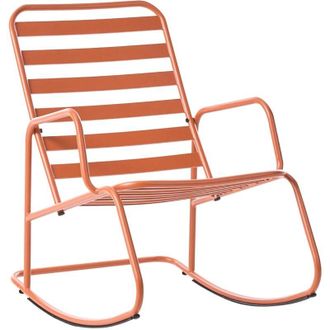 Beliani Garten-Schaukelstuhl TURI Metall Orange