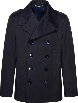 Dolce & Gabbana Kurzer Mantel - Dunkelblau