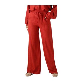 Ydence Rote Pantalon f&uuml;r Fr&uuml;hling und Sommer - - Trousers - Damen - Rot - XS
