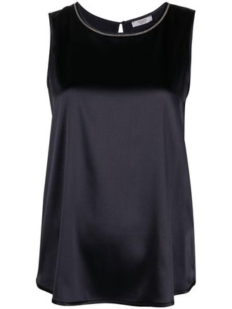 PESERICO débardeur serti de perles - Bleu