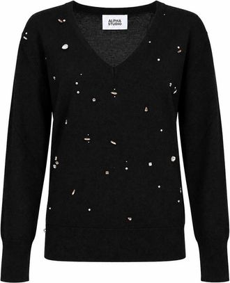 Alpha Studio Pull Col Rond - Noir