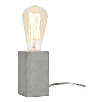 Opjet Bestellnr. 011234 - Stehlampe BETON mit grauem Zementguss - 6 x 6 x 11 cm