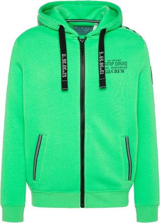 Camp David Herren Kapuzensweatjacke mit &Auml;rmel-Artwork Electric Green 4XL