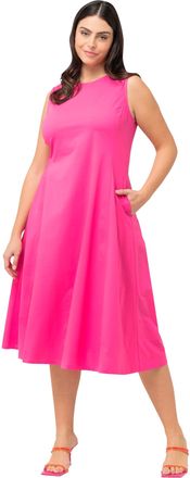 Ulla Popken Damen, ärmellos, A-LINE Kleid, Hibiskuspink, 54-56